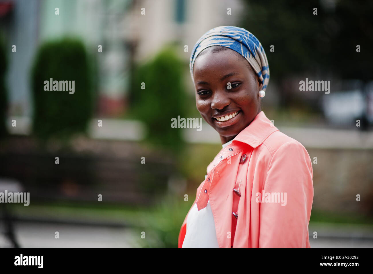 Young modern fashionable, attractive, tall and slim african muslim ...