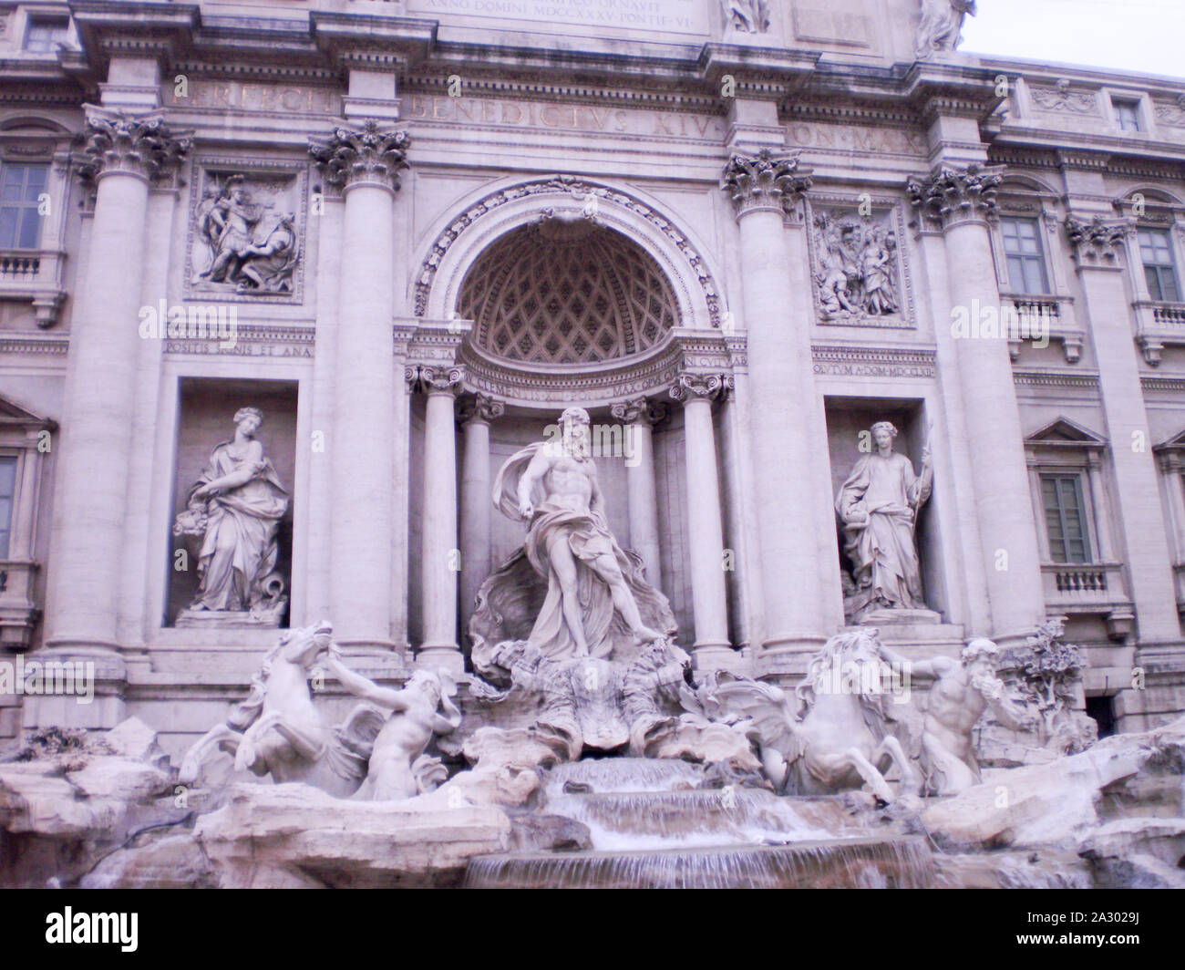 Trevi Fountain Great Baroque Monumental Fountain Dituated In Trevi's ...