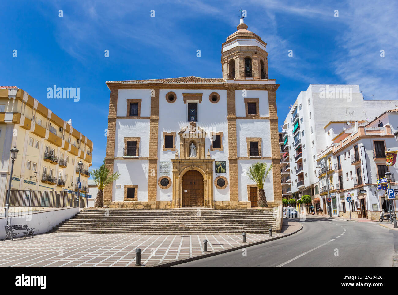 Front view of the Merced church in Ronda, Spain Stock Photo - Alamy
