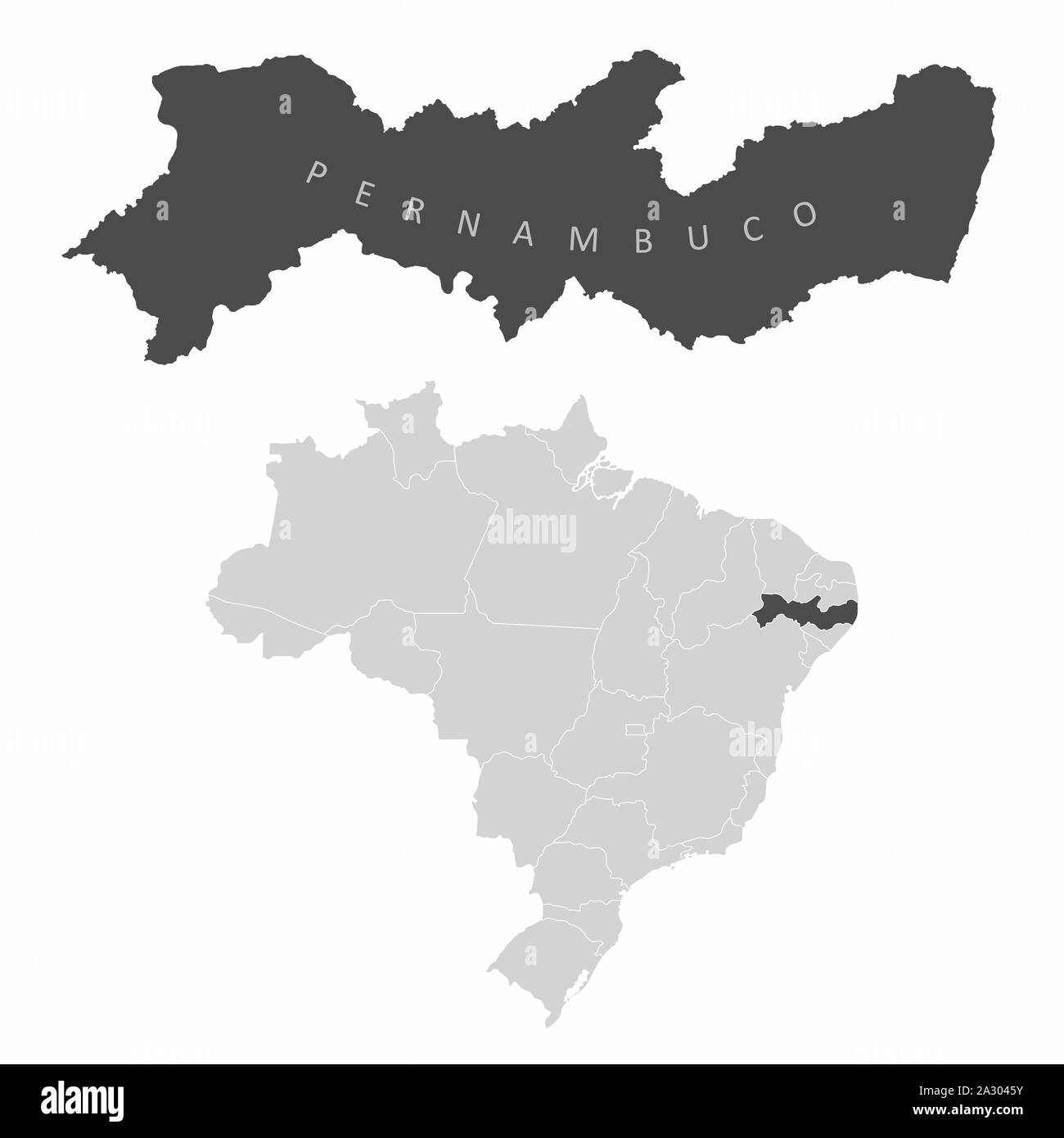 Map of pernambuco hi-res stock photography and images - Alamy