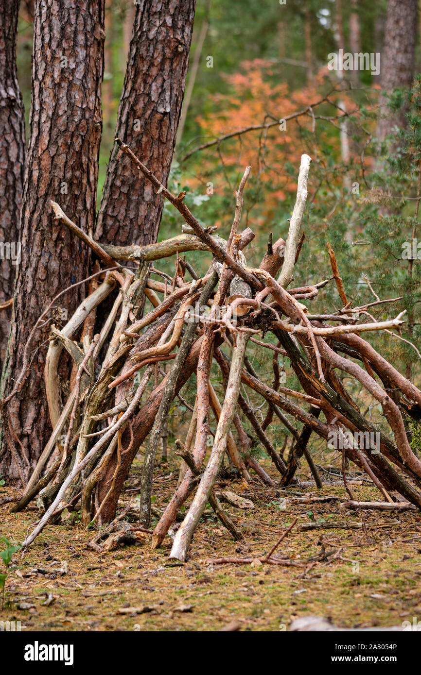 Hut Made Of Branches High Resolution Stock Photography and Images - Alamy