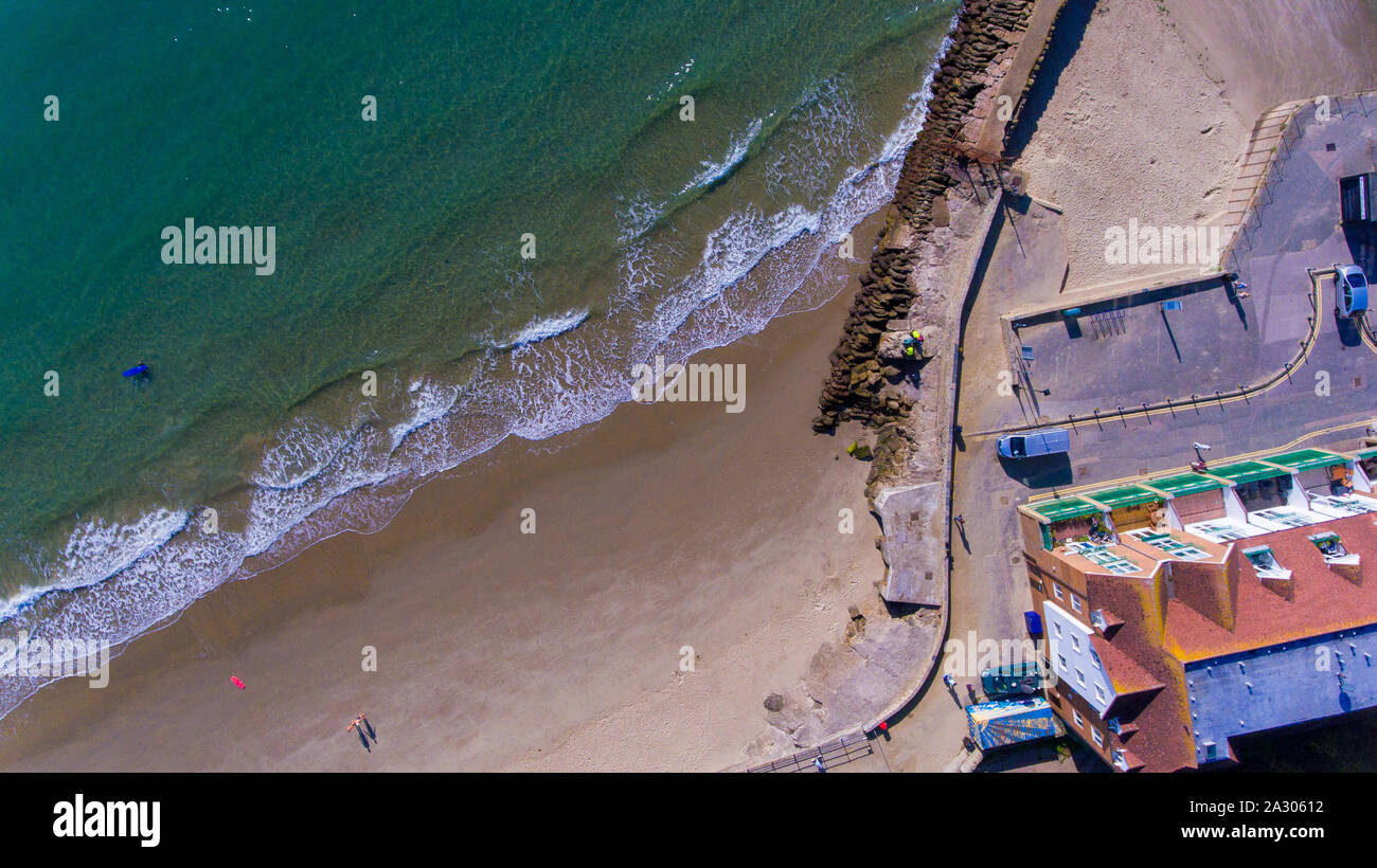 Aerial Shot of Sunny Sands Folkestone Kent Stock Photo - Alamy