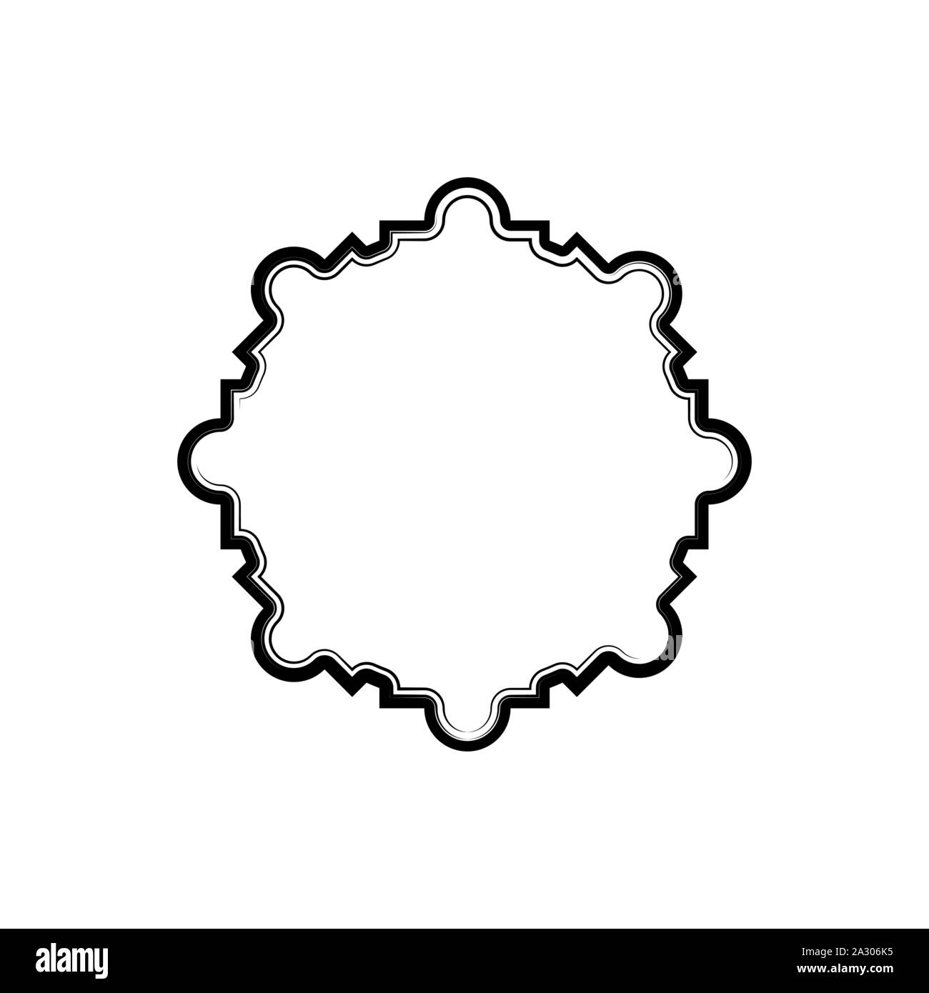 Vintage vector frame isolated element. Handdrawn inky style and ...