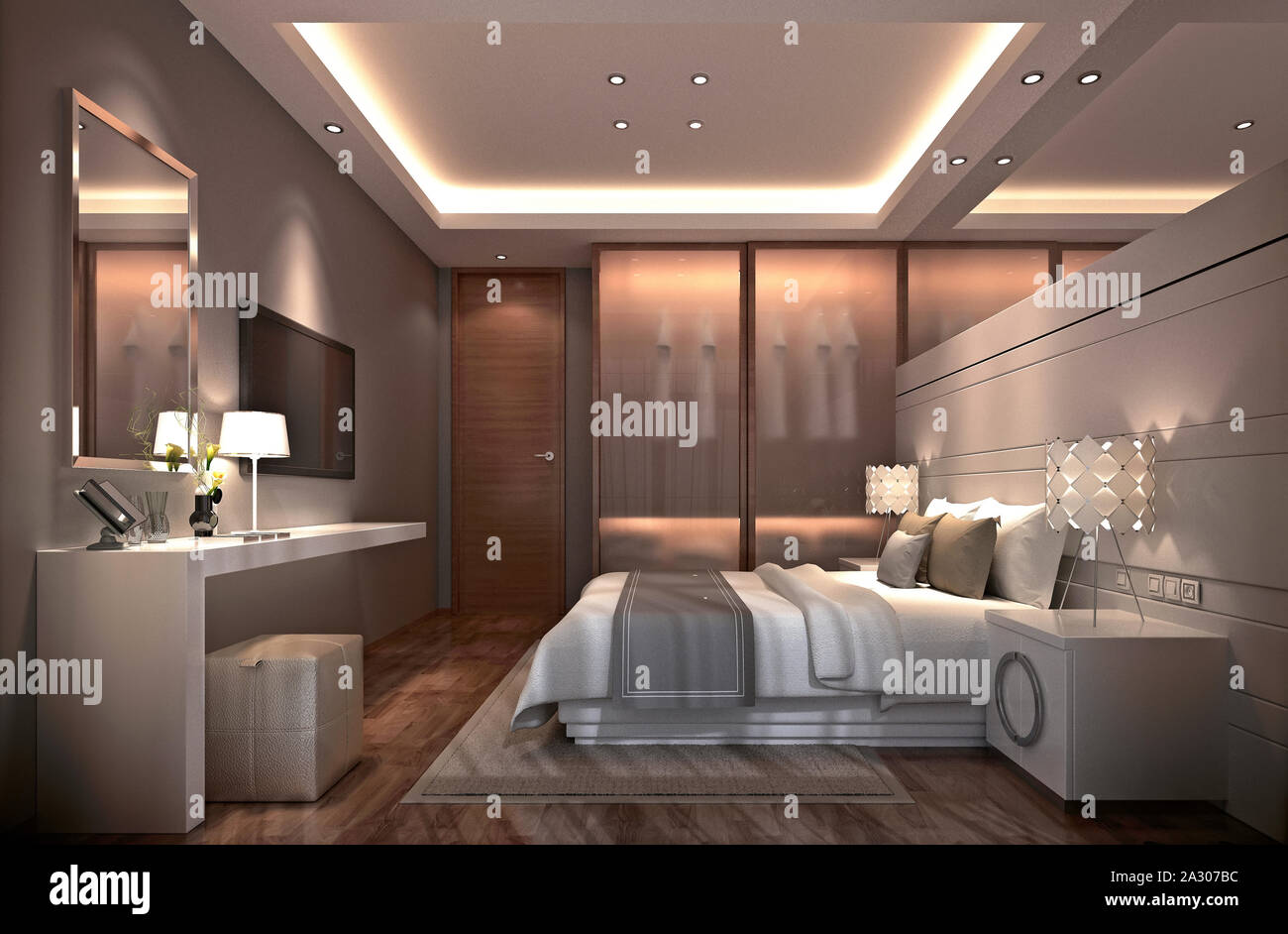 3d render of hotel room Stock Photo - Alamy