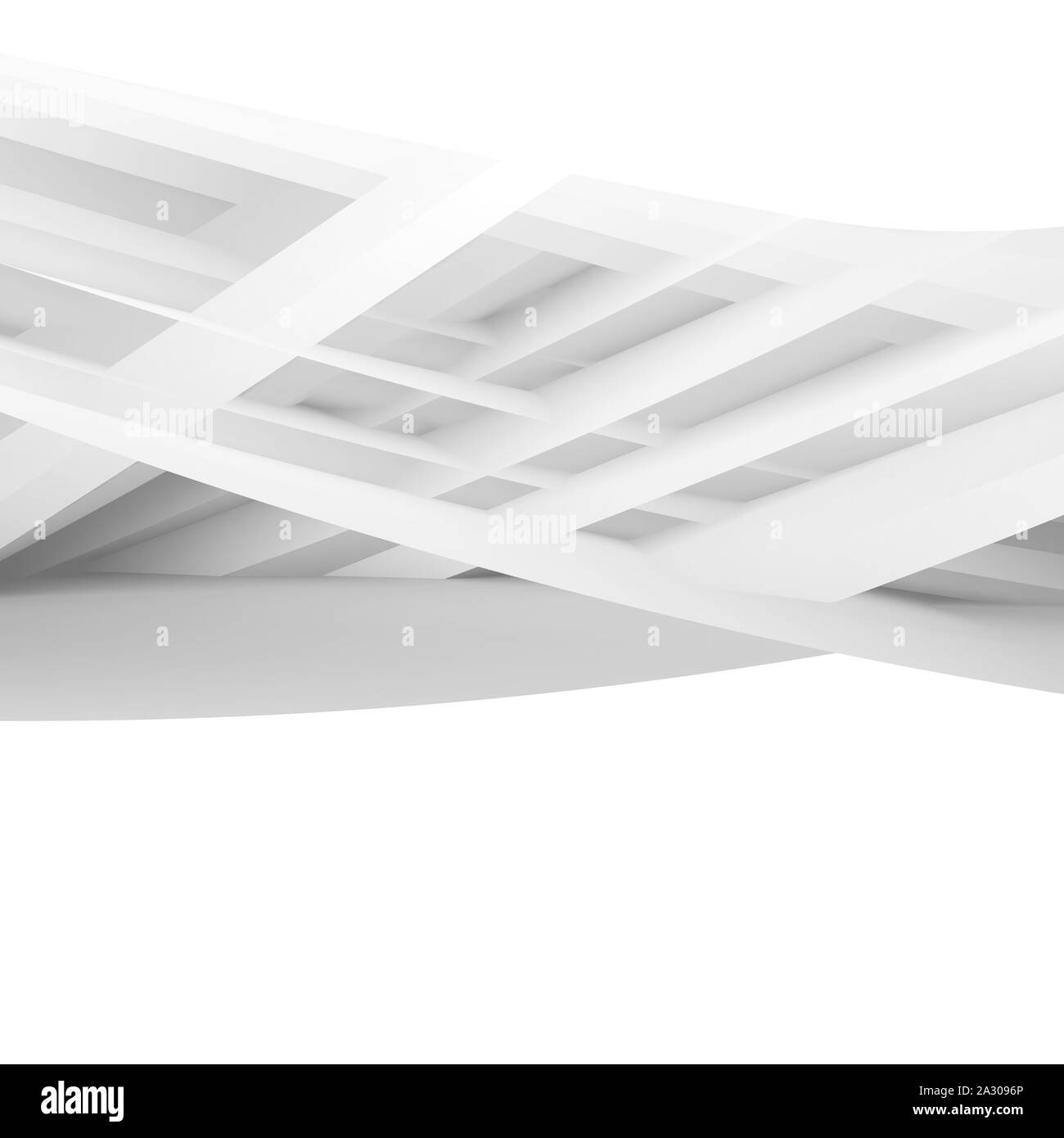 Abstract curved spiral structure, helix shape fragment with soft ...