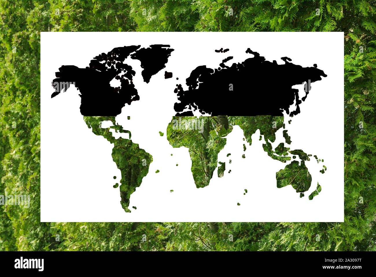 Earth. Save planet. Map on green grass texture. Save environment ...