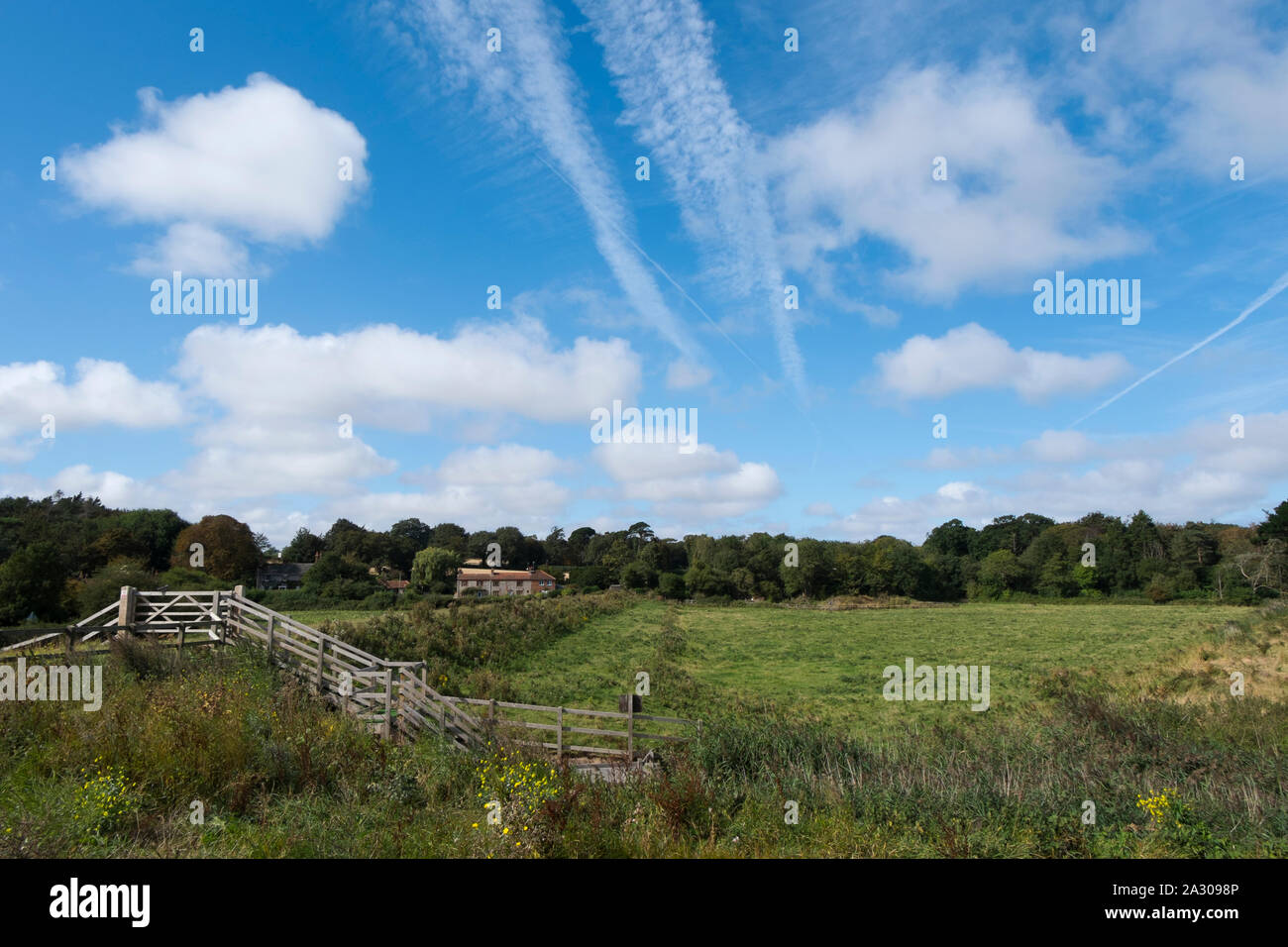 The Wiveton Hall holiday cottages in Marsh Lane from Cley Next The Sea ...