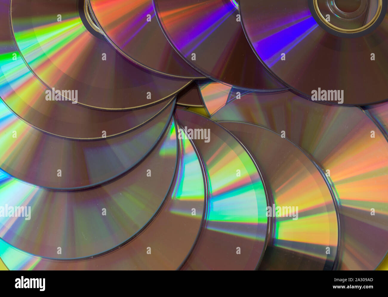 Shiny cd disk pattern. Creative composition with compact computer disks ...