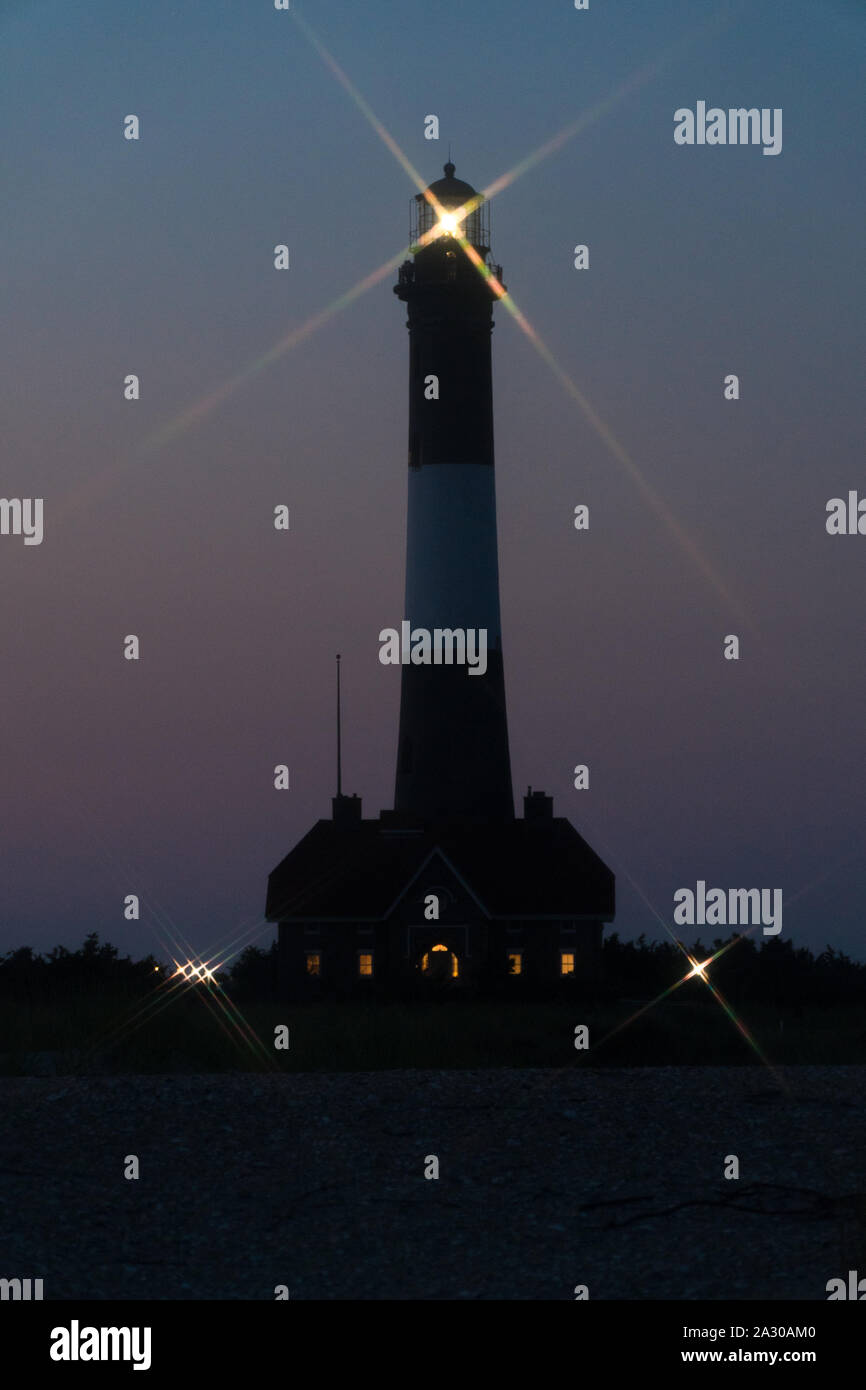 Fire Island lighthouse beacon cross star effect from beacon light ...