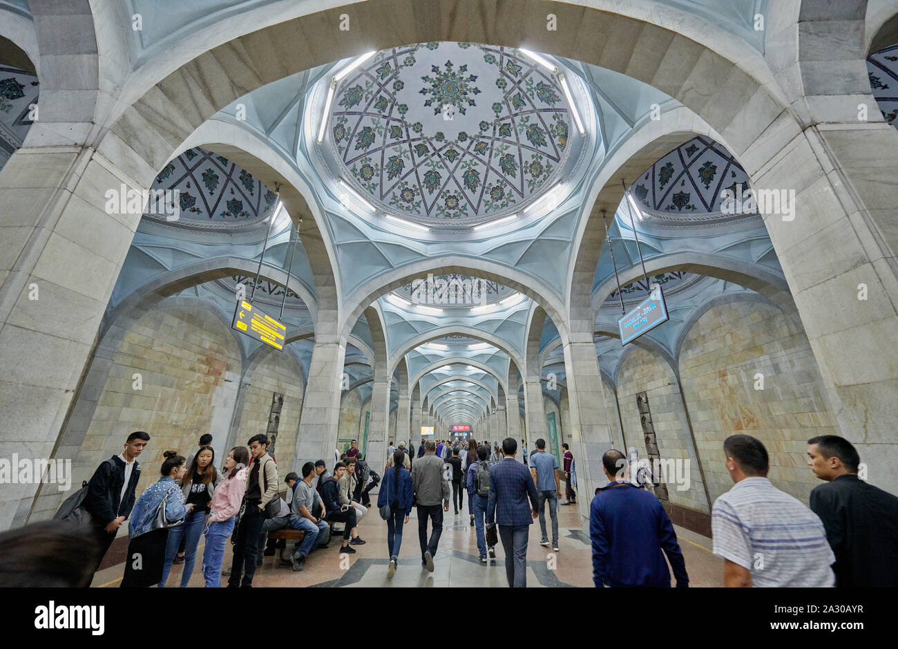 Alisher Navoiy Station of the Tashkent Metro, Tashkent, Uzbekistan ...