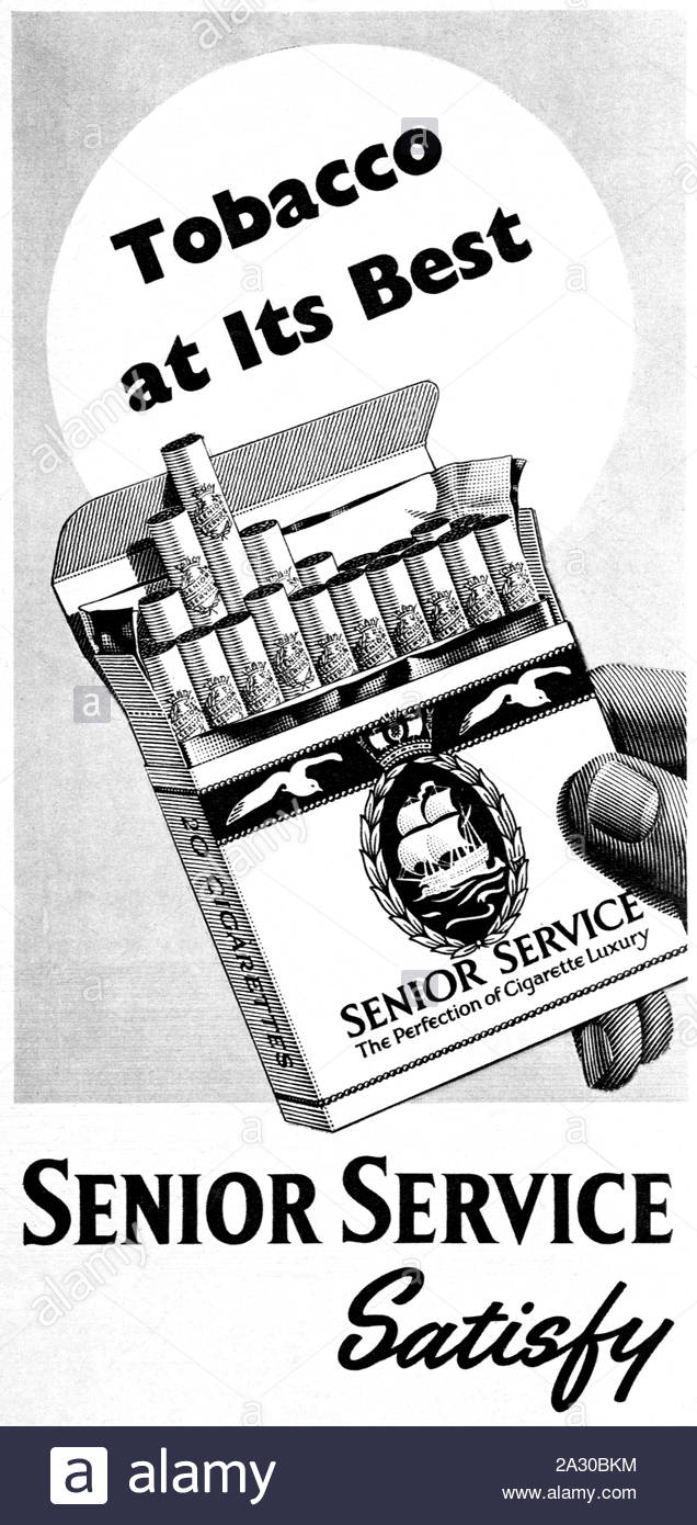 Cigarette ad 1950s Black and White Stock Photos & Images - Alamy