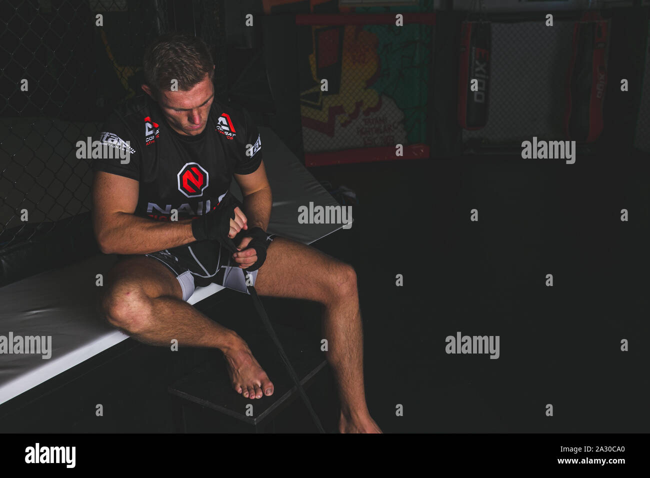 Promotional shoot with MMA fighter, Rhys Hughes ahead of his Budo ...