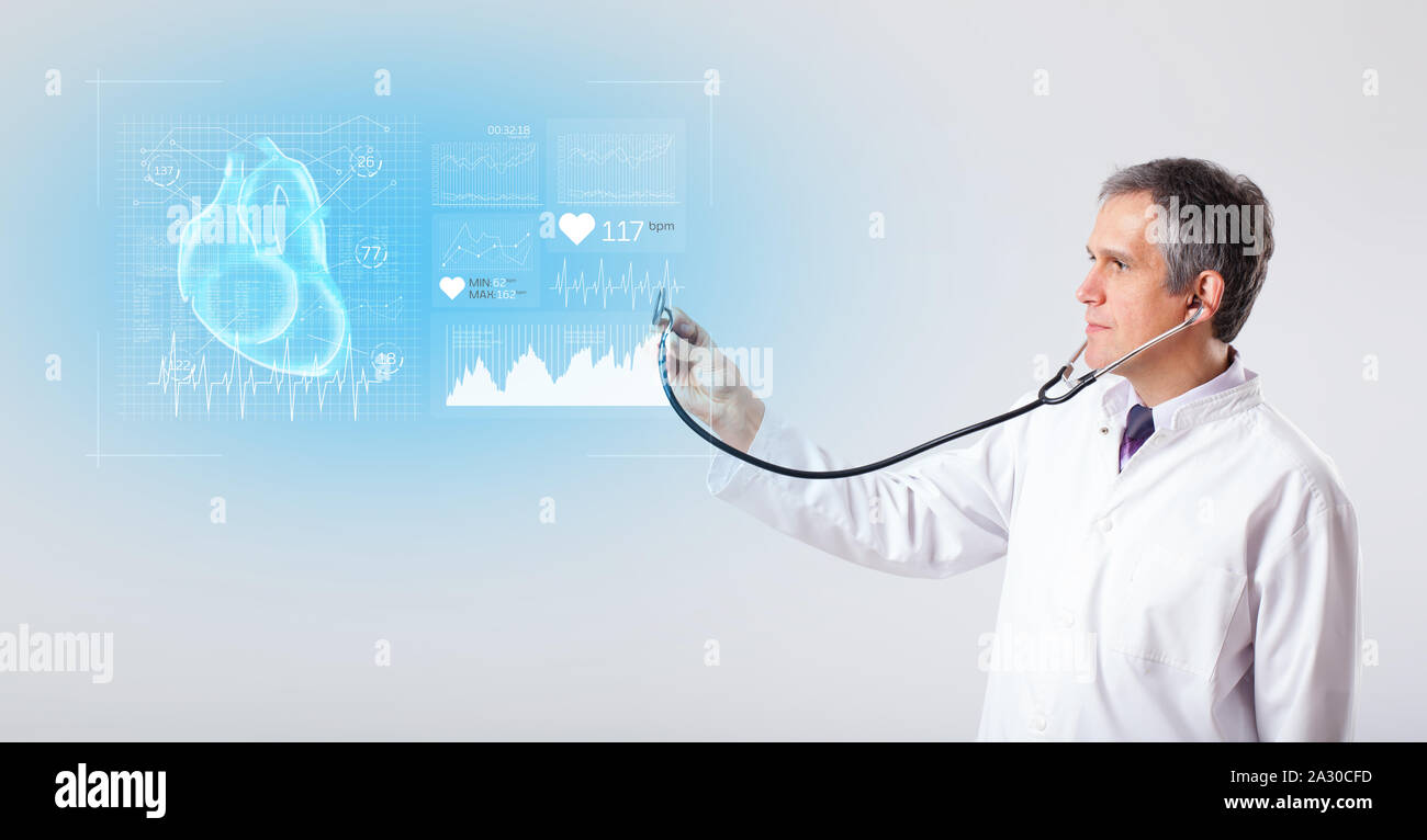 Experienced cardiologist presenting the test results Stock Photo - Alamy