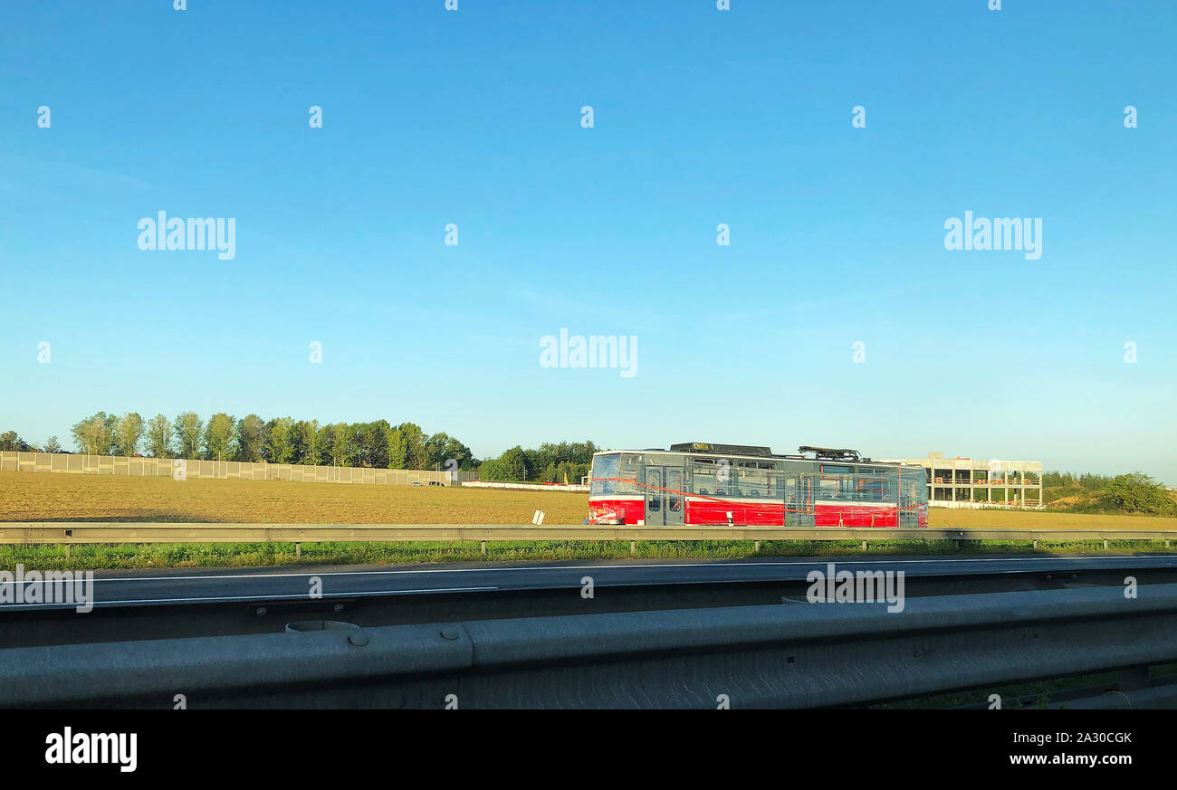traffic, tram, foil, highway D1, field, parked (CTK Photo/Marketa ...