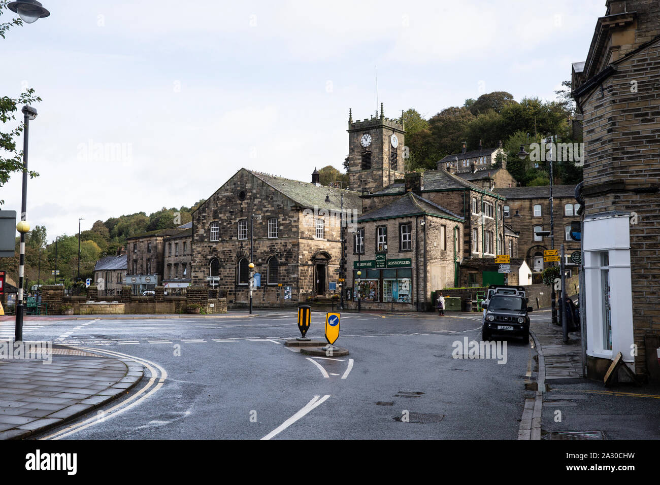 Holmfirth town centre in West Yorkshire famous for the BBC TV series ...