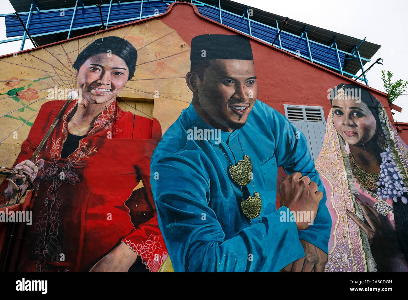 Malaysia Malacca Mural Stock Photo - Alamy