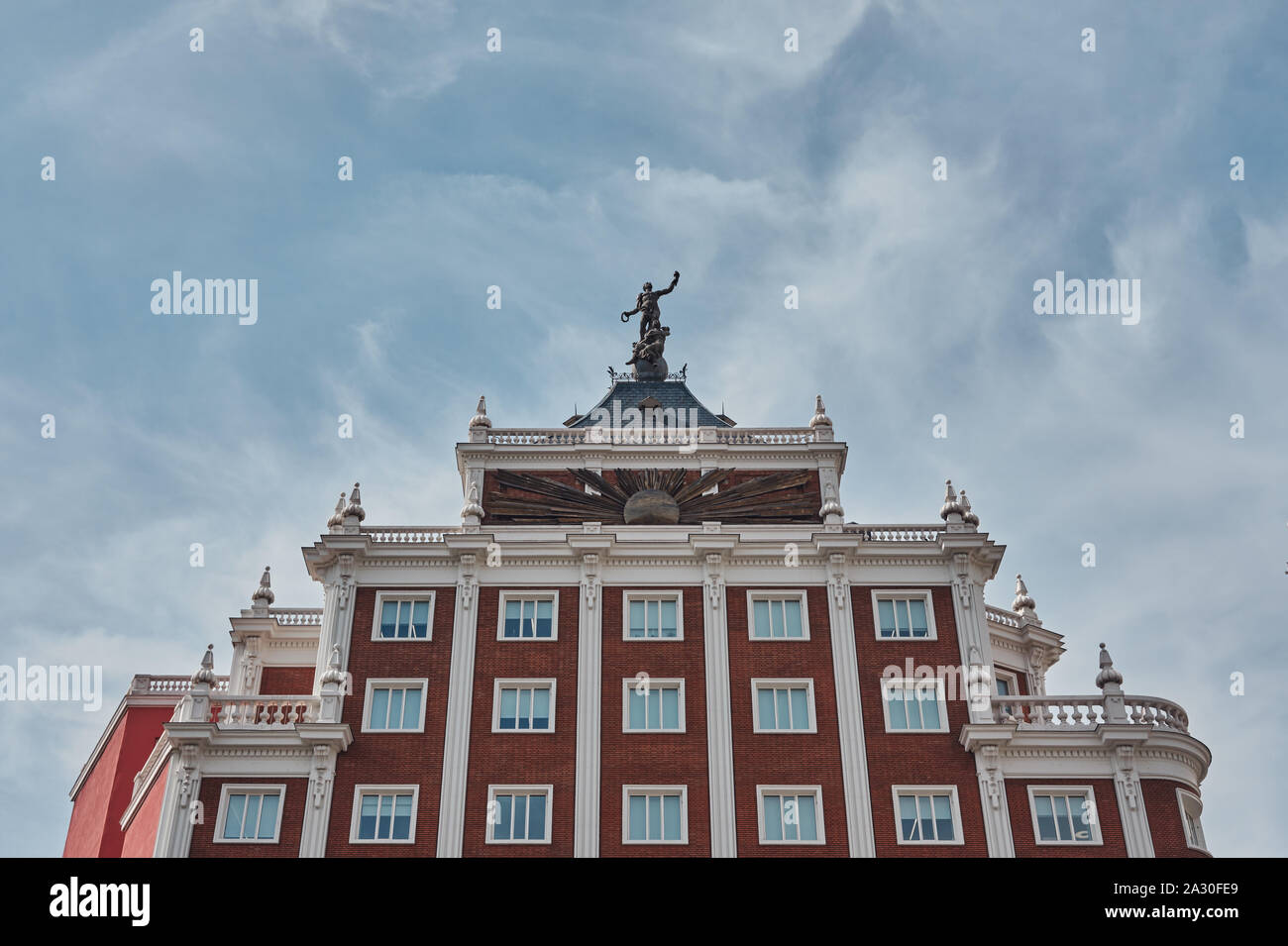 typical spanish facade and building in madrid - spain - body copy ...