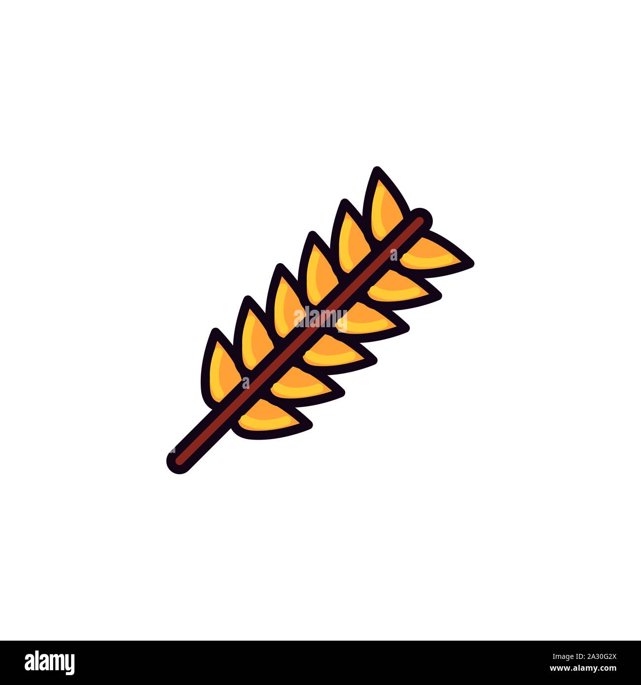 wheat leaves in white background vector illustration design Stock ...