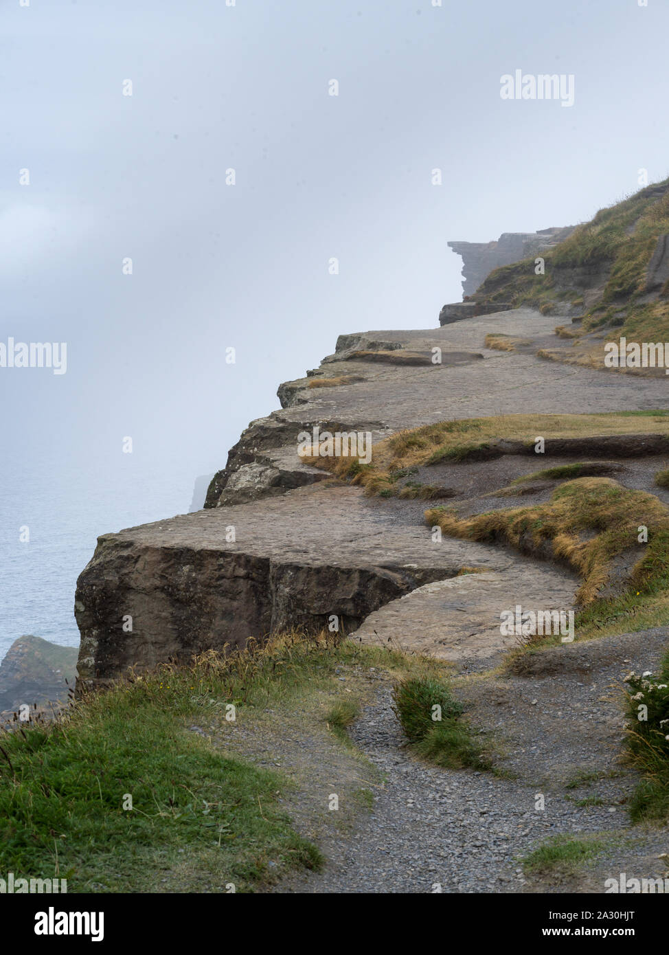 View of cliff, Cliffs of Moher, Lahinch, County Clare, Ireland Stock ...