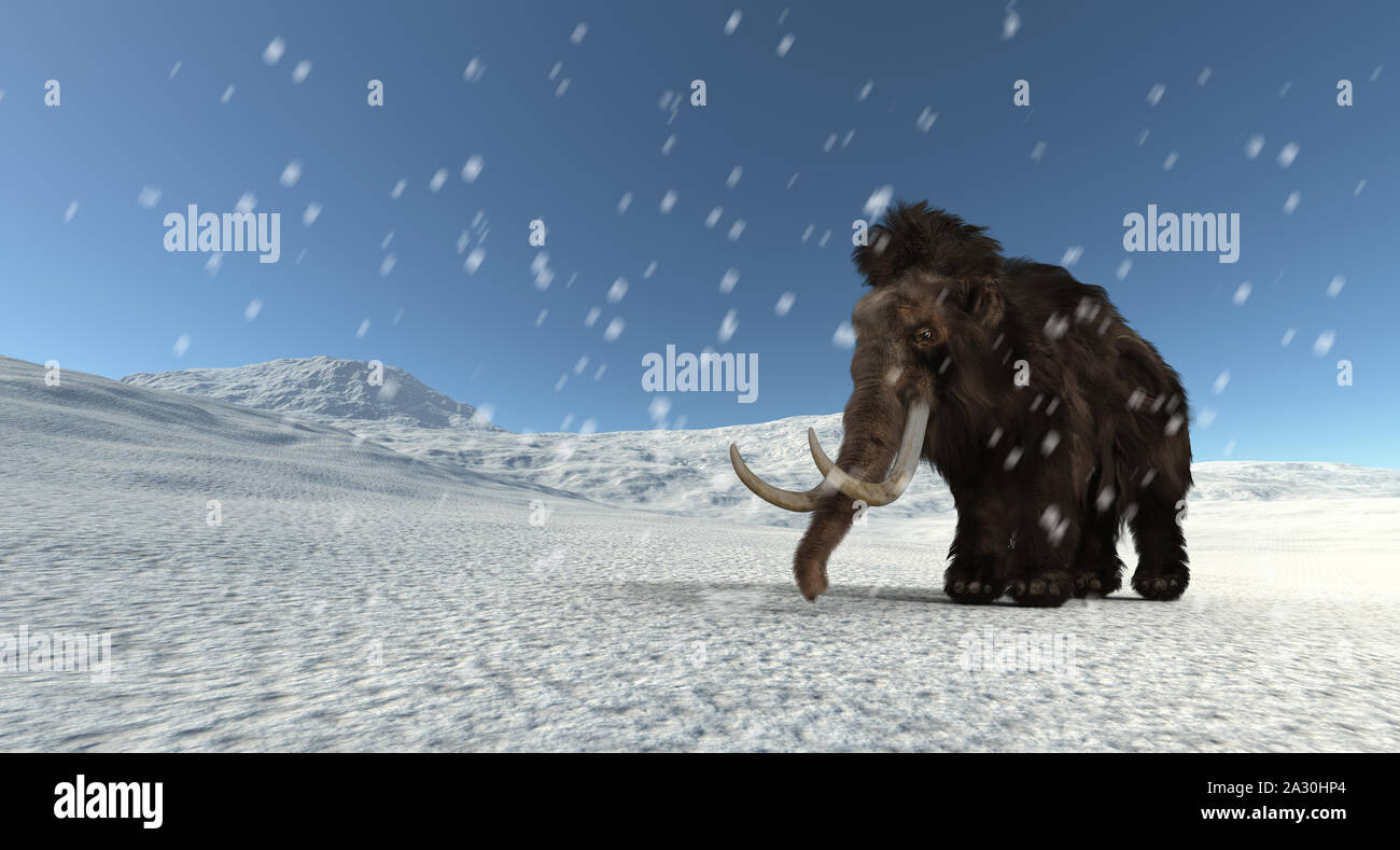 Extremely detailed and realistic high resolution 3d image of a mammoth ...