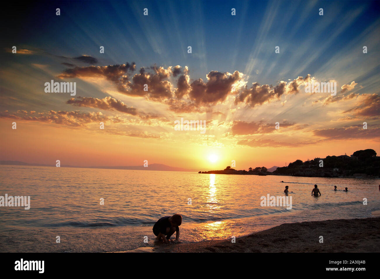 Mediterranean beach sunset hi-res stock photography and images - Alamy