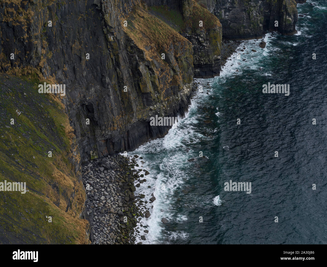 View of cliff, Cliffs of Moher, Lahinch, County Clare, Ireland Stock ...
