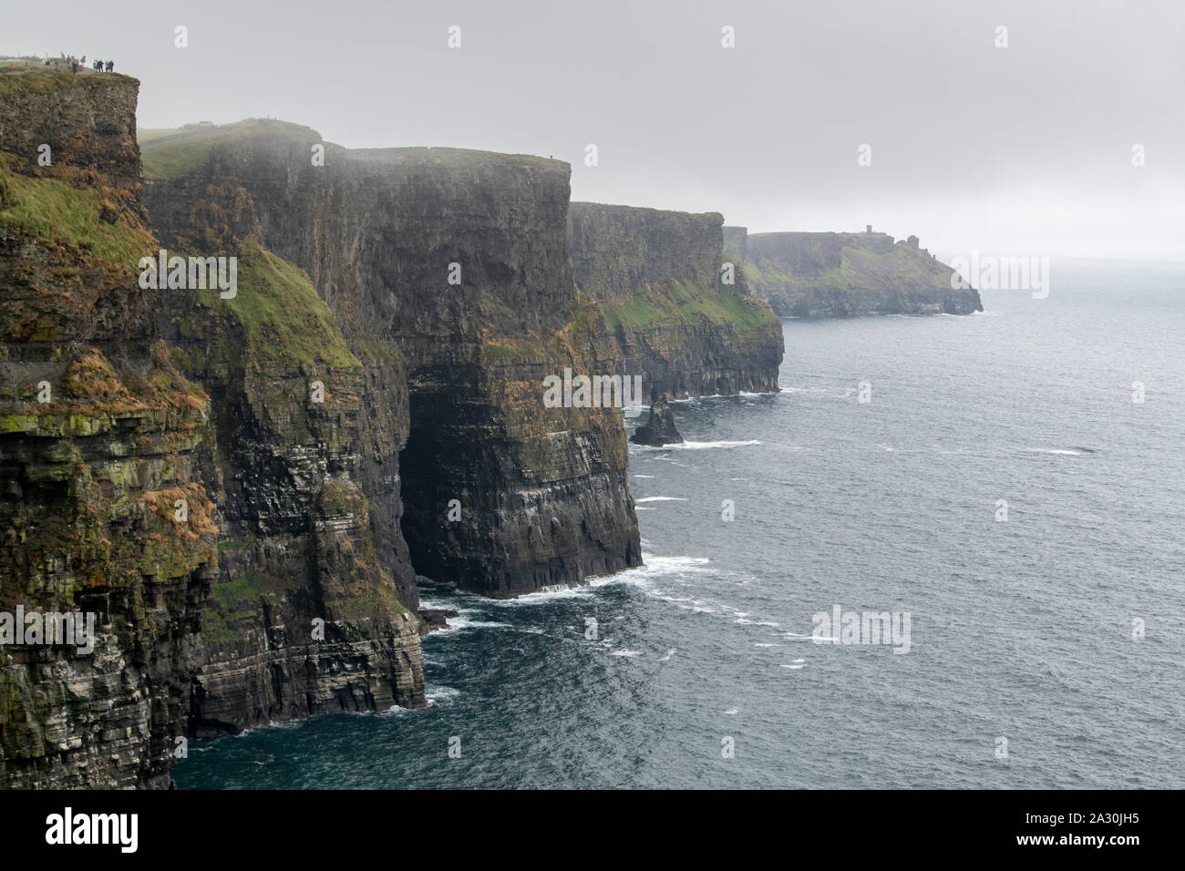 View of cliff, Cliffs of Moher, Lahinch, County Clare, Ireland Stock ...