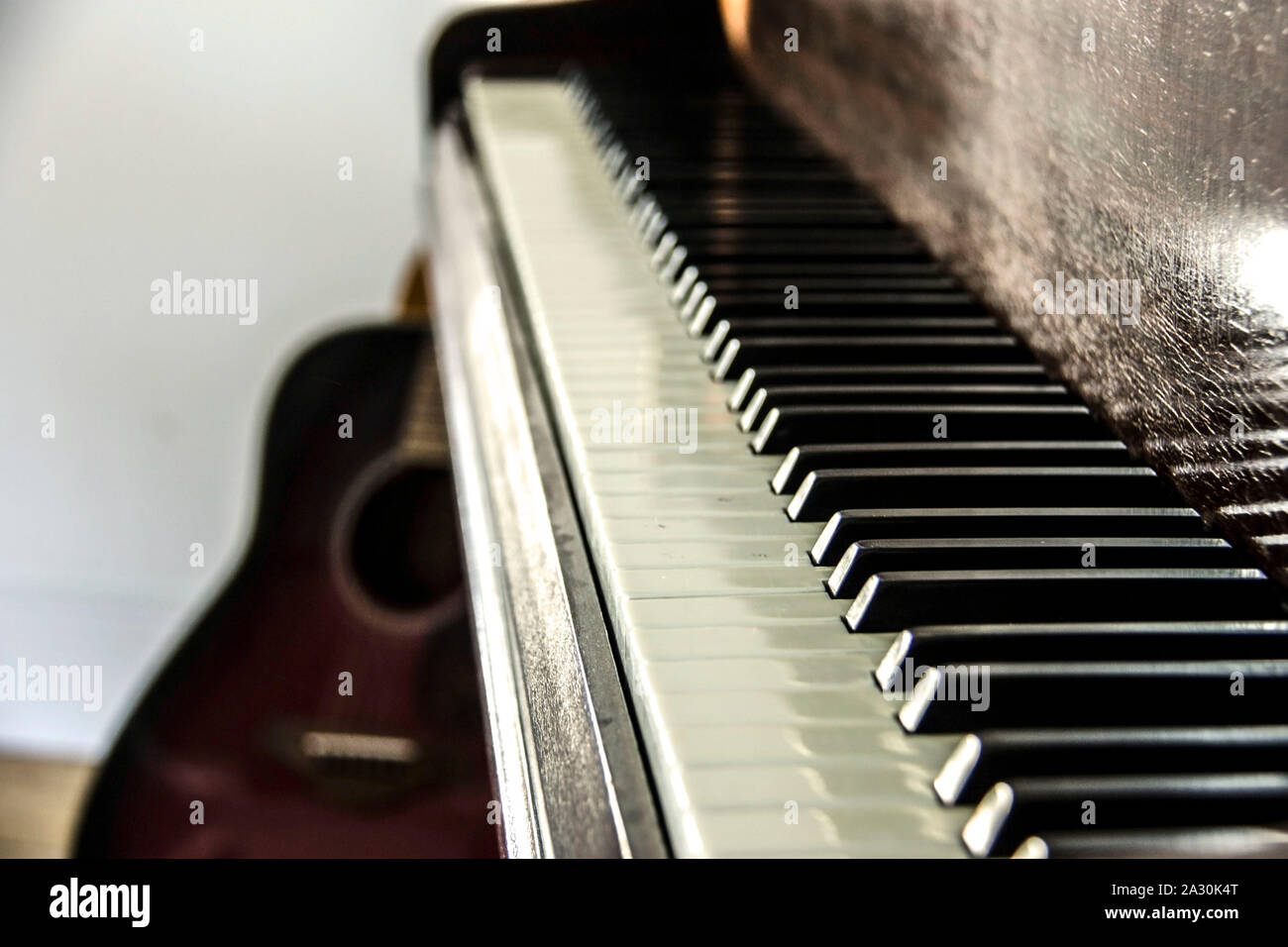Piano keys close up Stock Photo - Alamy