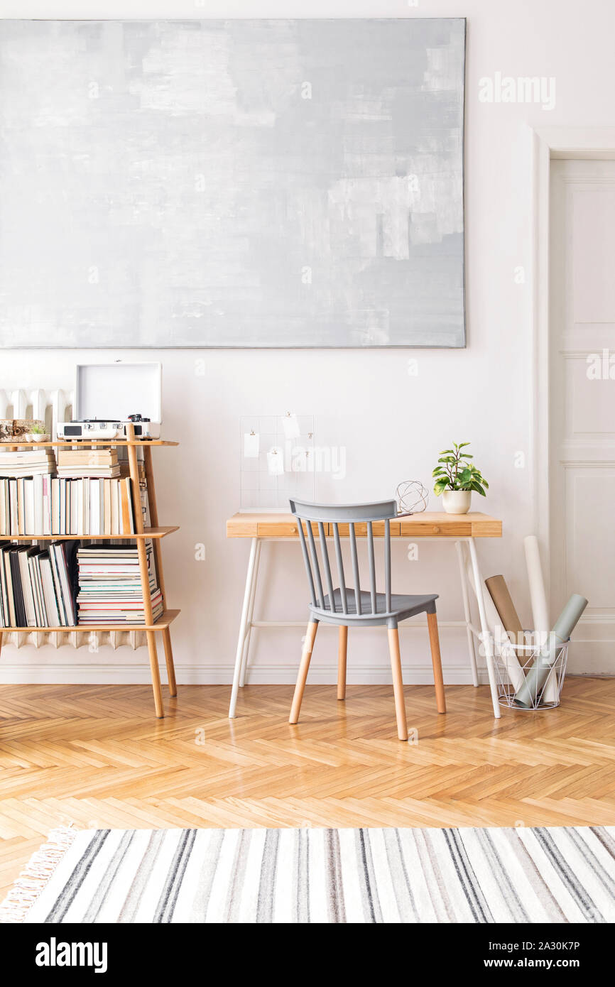 Stylish interior design of open space at nice apartment Stock Photo - Alamy