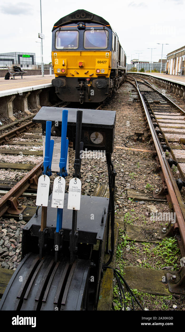 Class 66 locomotive Great Yarmouth England Stock Photo - Alamy