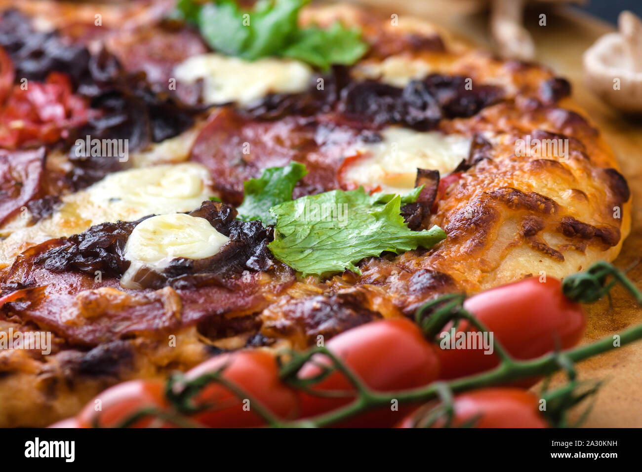 Fresh cooked Pizza Stock Photo - Alamy