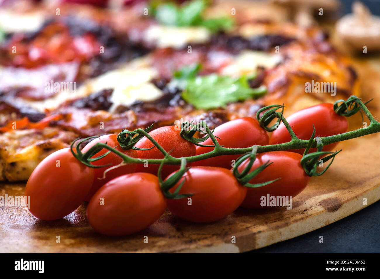 Fresh cooked Pizza Stock Photo - Alamy