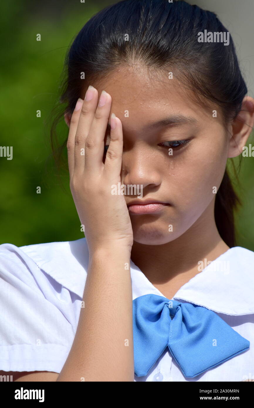 An A Female And Sadness Stock Photo - Alamy