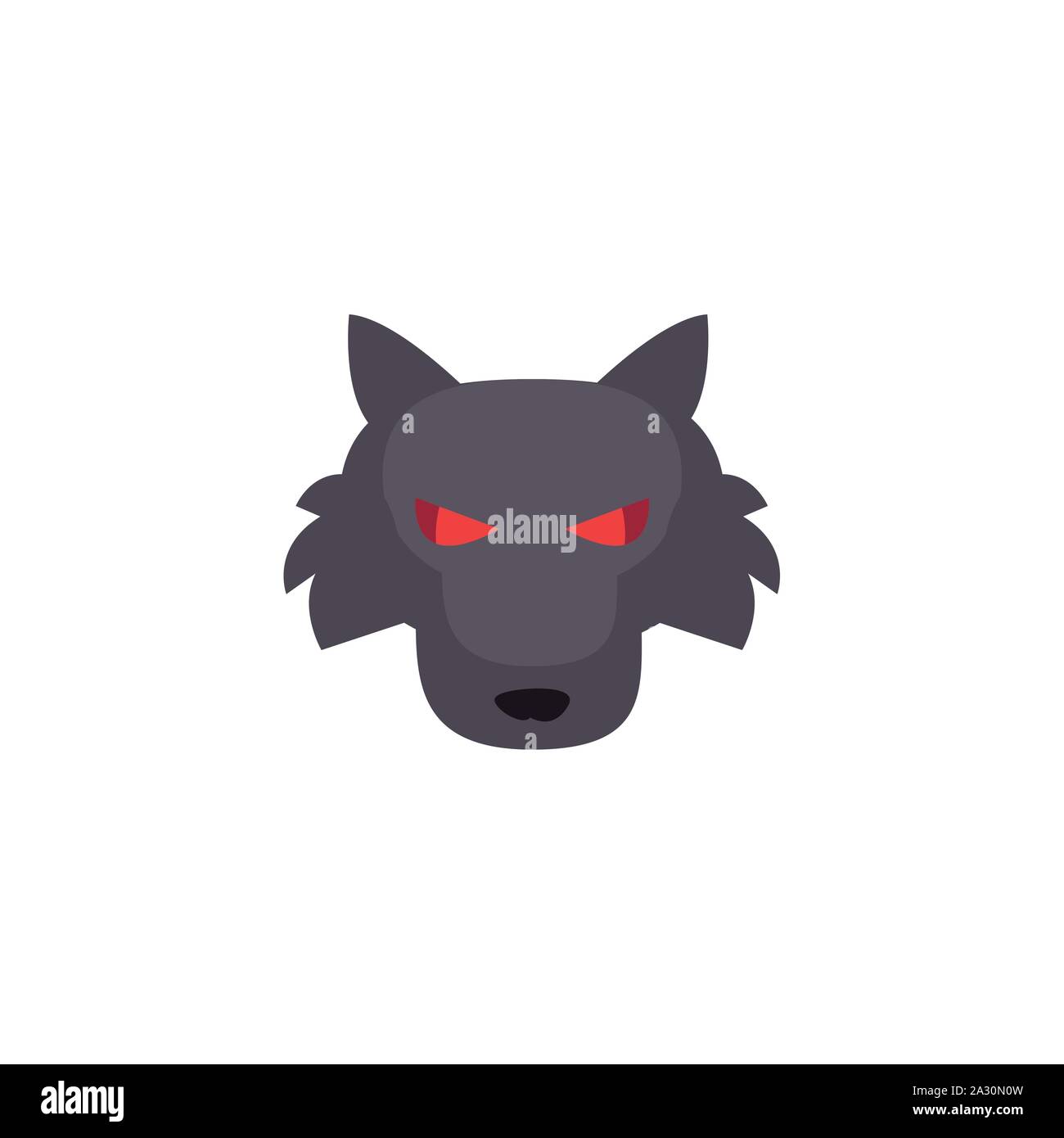 angry wolf head on white background vector illustration design Stock ...