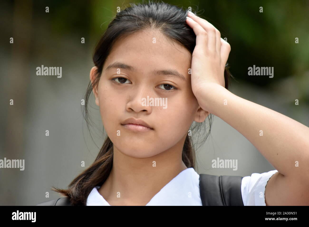An A School Girl Memory Problems Stock Photo - Alamy