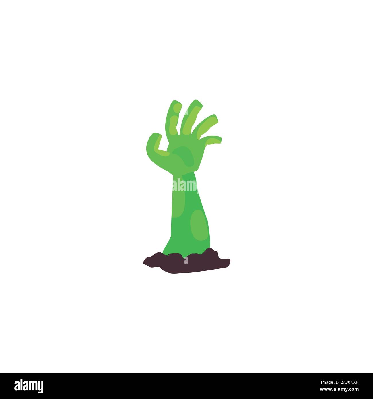 zombie hand in white background vector illustration design Stock Vector ...