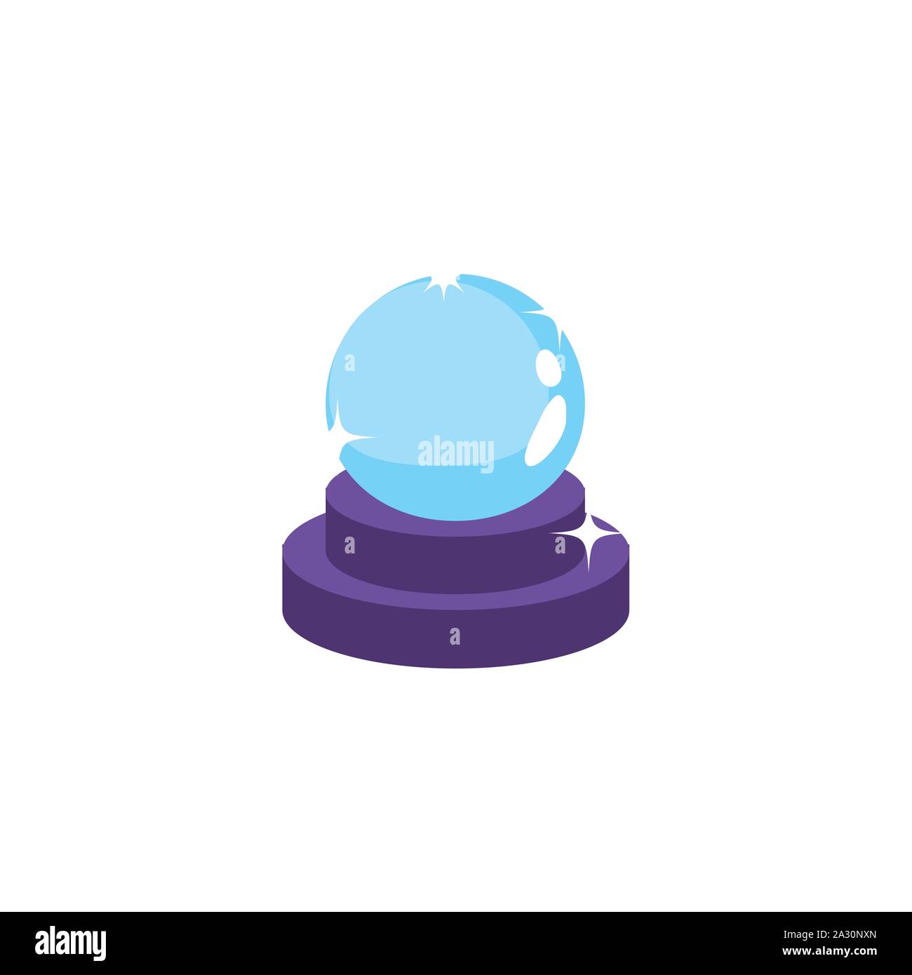 witch crystal ball on white background vector illustration design Stock ...