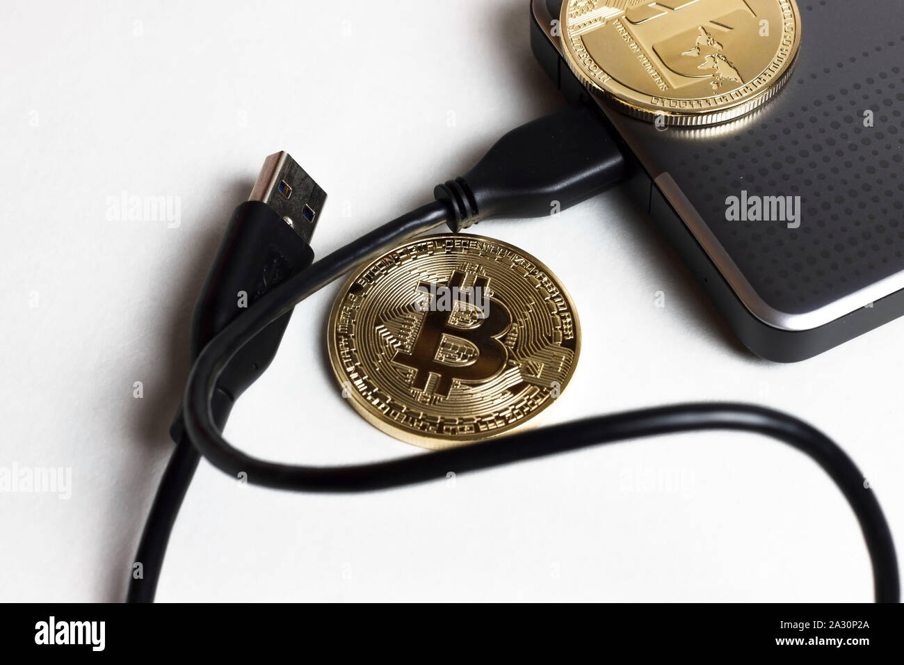 Bitcoins and sign hi-res stock photography and images - Alamy