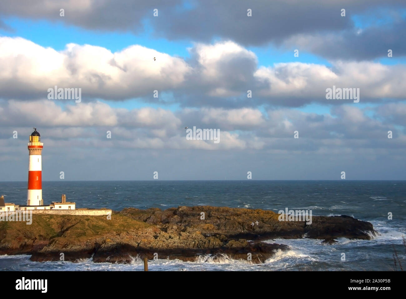 Buchan Ness lighthouse in Boddam, Aberdeenshire, Scotland, UK Stock ...
