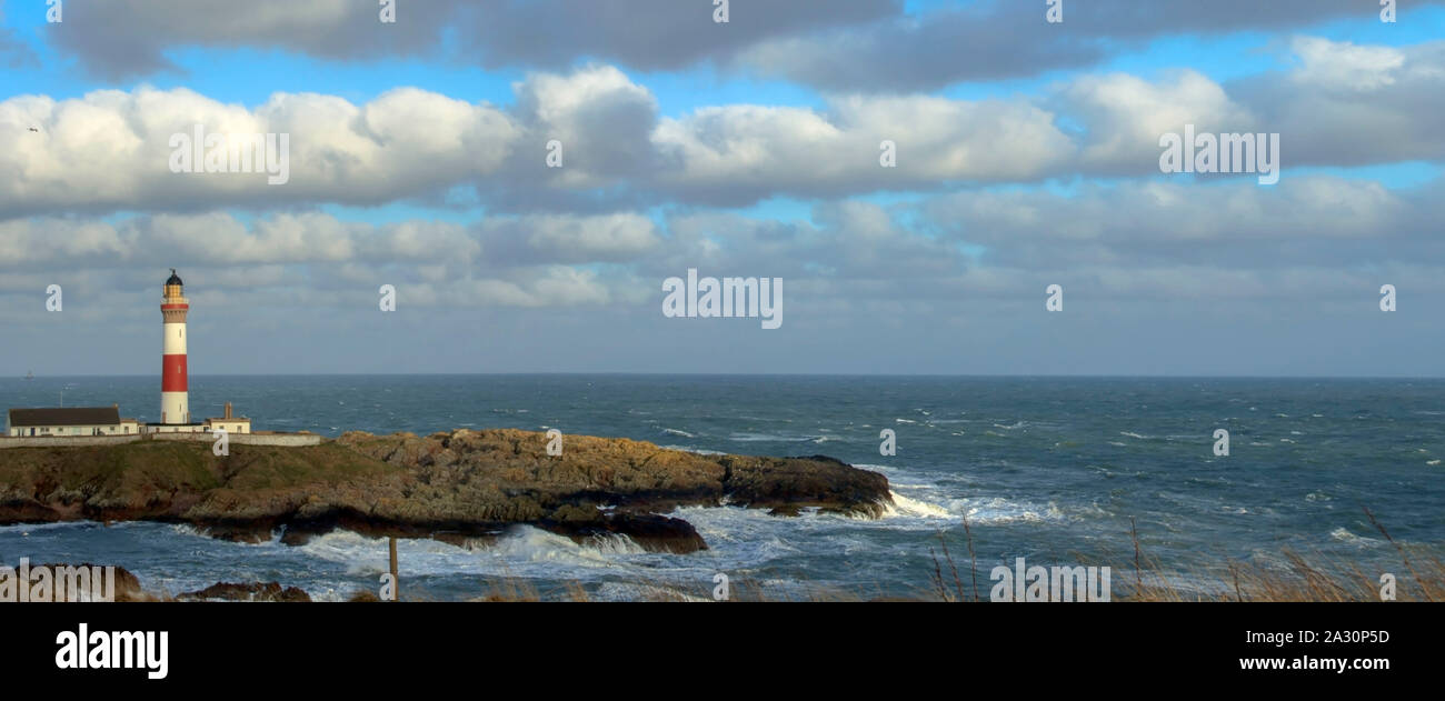 Buchan Ness lighthouse in Boddam, Aberdeenshire, Scotland, UK Stock ...