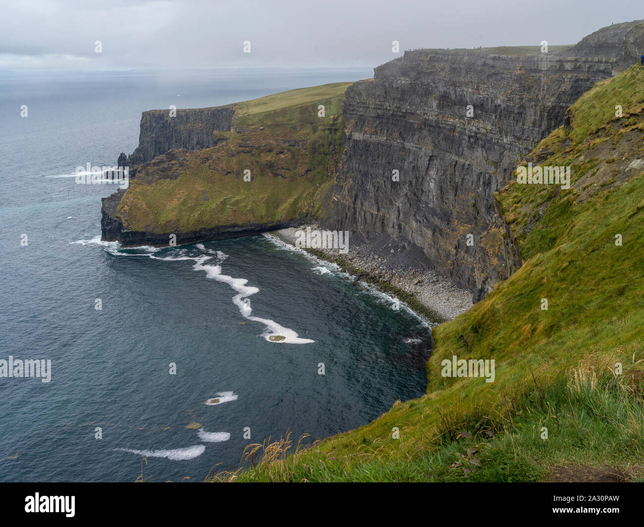 View of cliff, Cliffs of Moher, Lahinch, County Clare, Ireland Stock ...