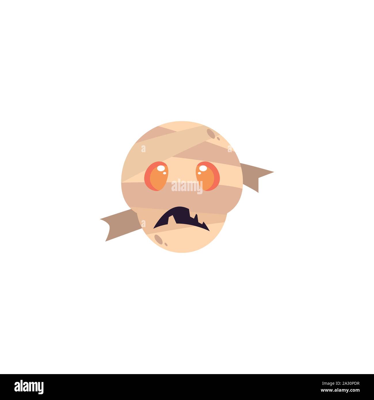 mummy head on white background vector illustration design Stock Vector ...