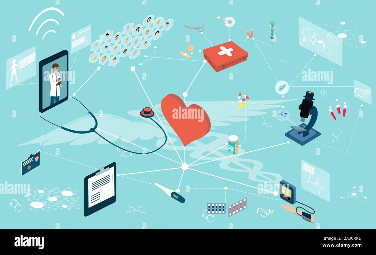 Primary care network Stock Vector Images - Alamy