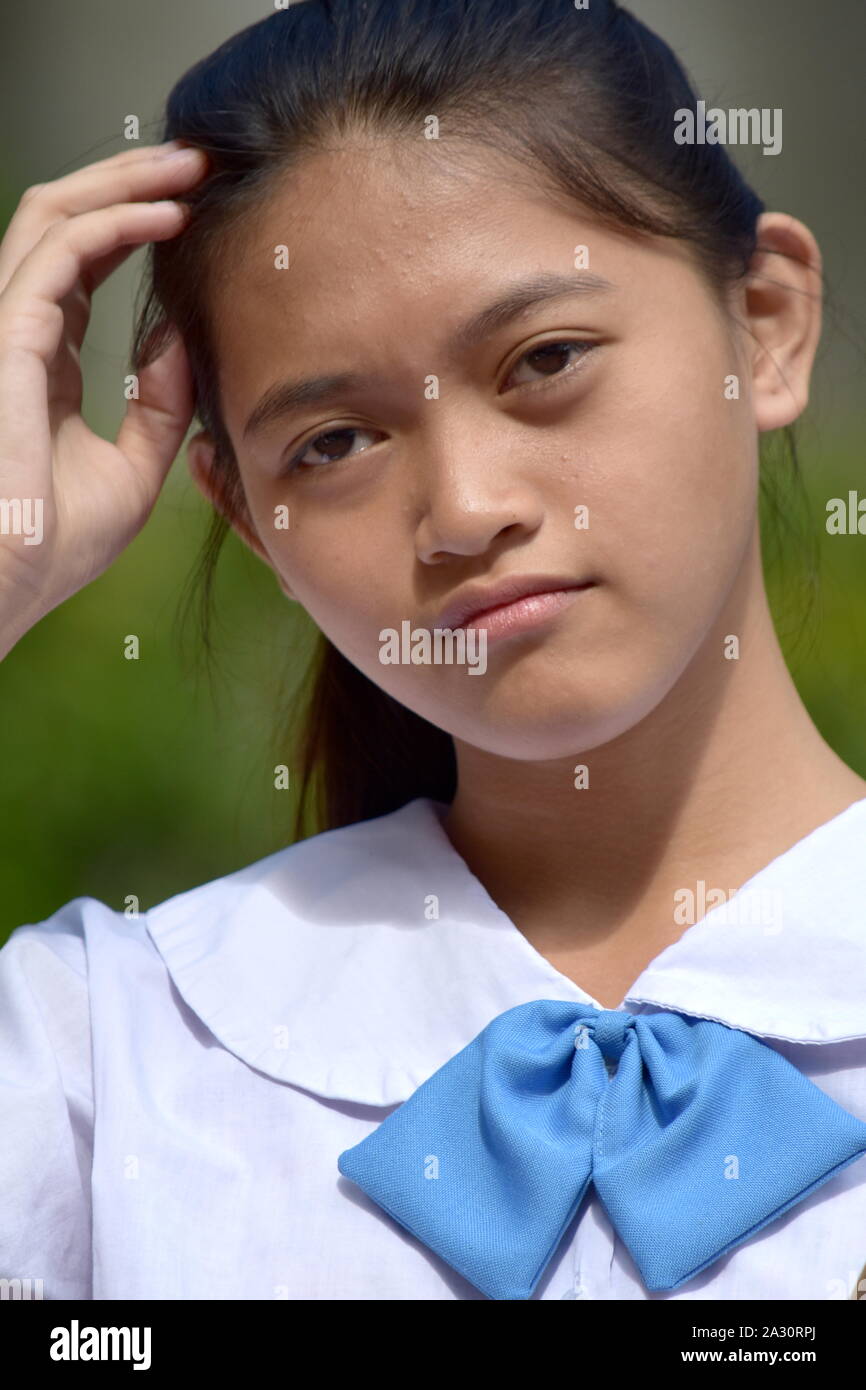 An A Female And Confusion Stock Photo - Alamy