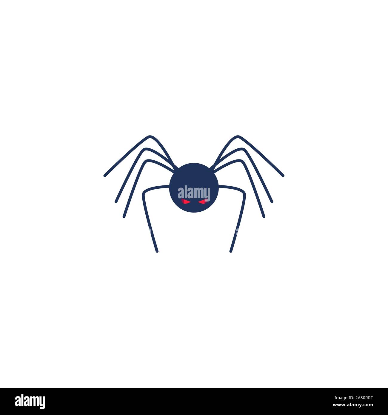 creepy spider animal on white background vector illustration design ...