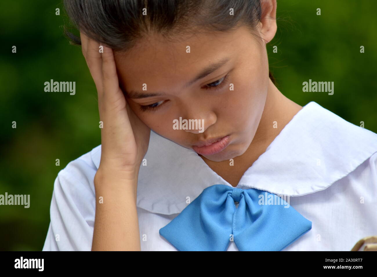 A Girl And Sadness Stock Photo - Alamy