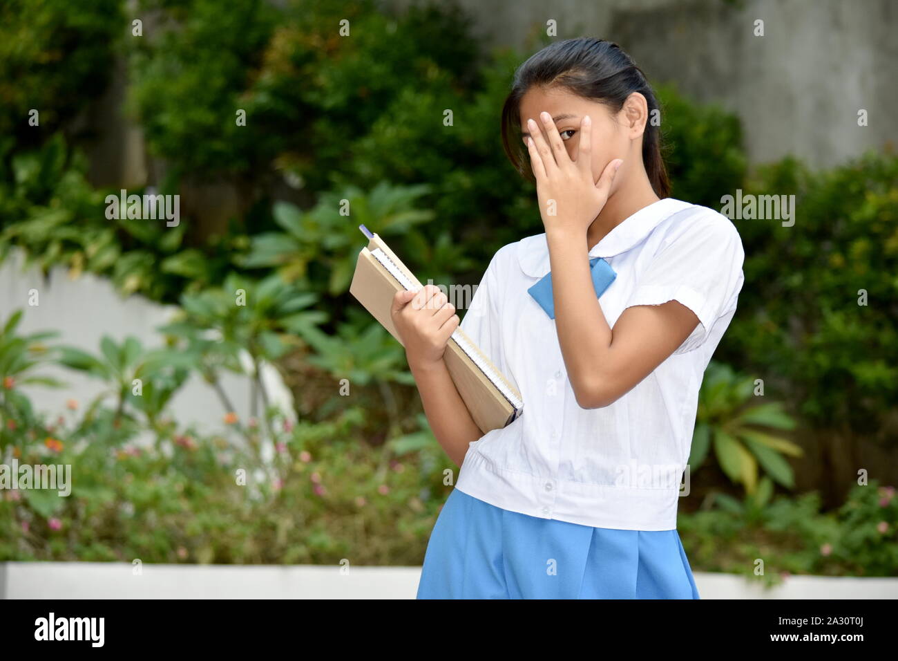 Female student shyness hi-res stock photography and images - Alamy
