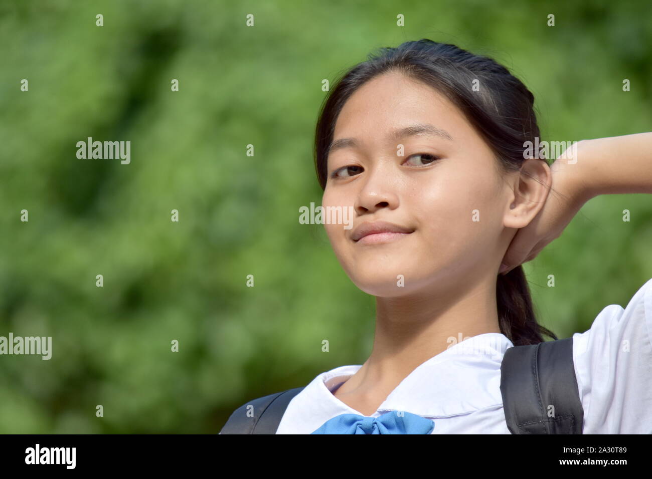 An An Unemotional Cute Person Stock Photo - Alamy