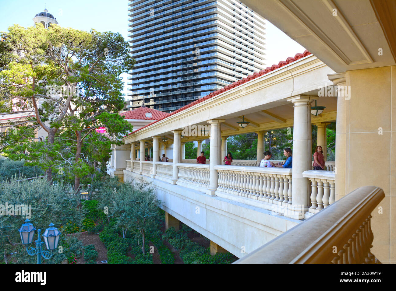 Las Vegas NV, USA 09-30-17: The Bellagio hotel is a symbol of elegance ...