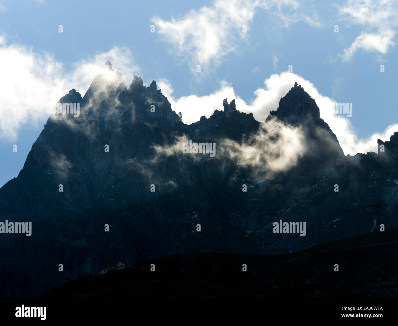 Aiguilles de Chamonix, Chamonix-Mont-Blanc, Haute-Savoie, France Stock ...